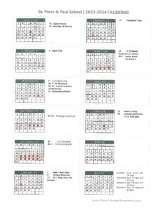 Calendars - Ss. Peter & Paul Catholic School